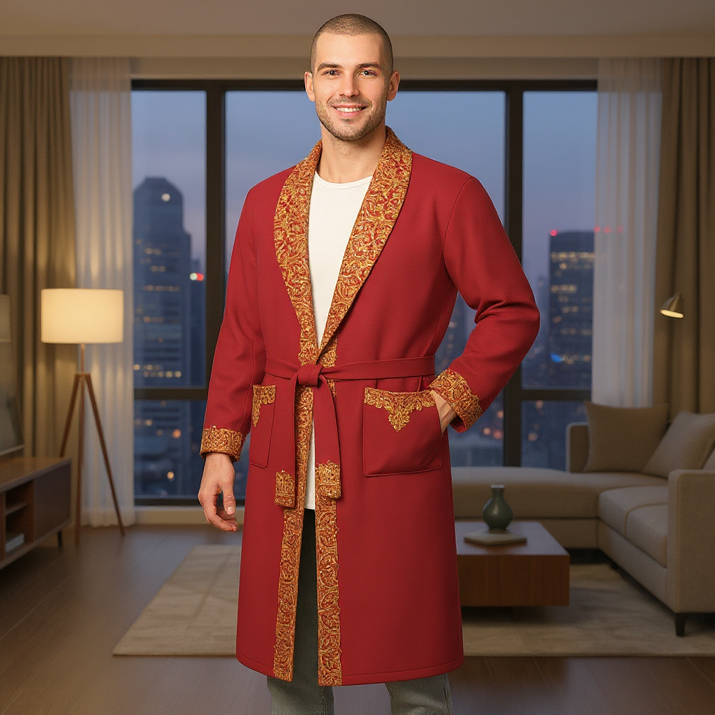Men Woolen Dressing Gown – Kashmir Gallery